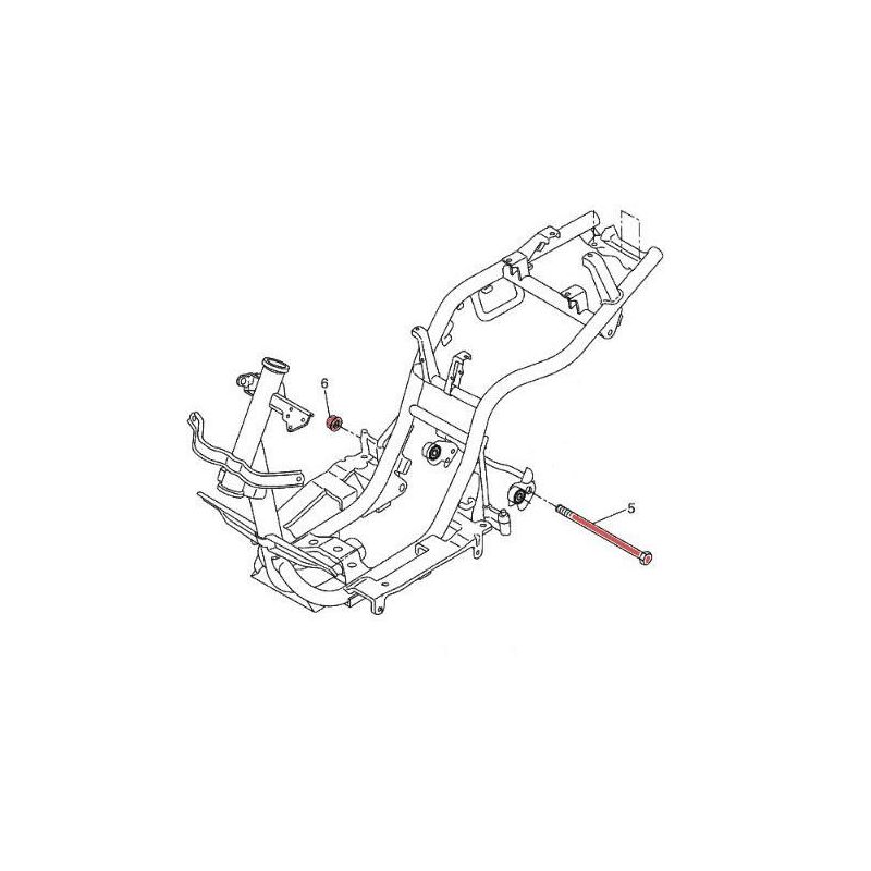 Subframe Achse und Abstandhalter MBK Booster / Stunt